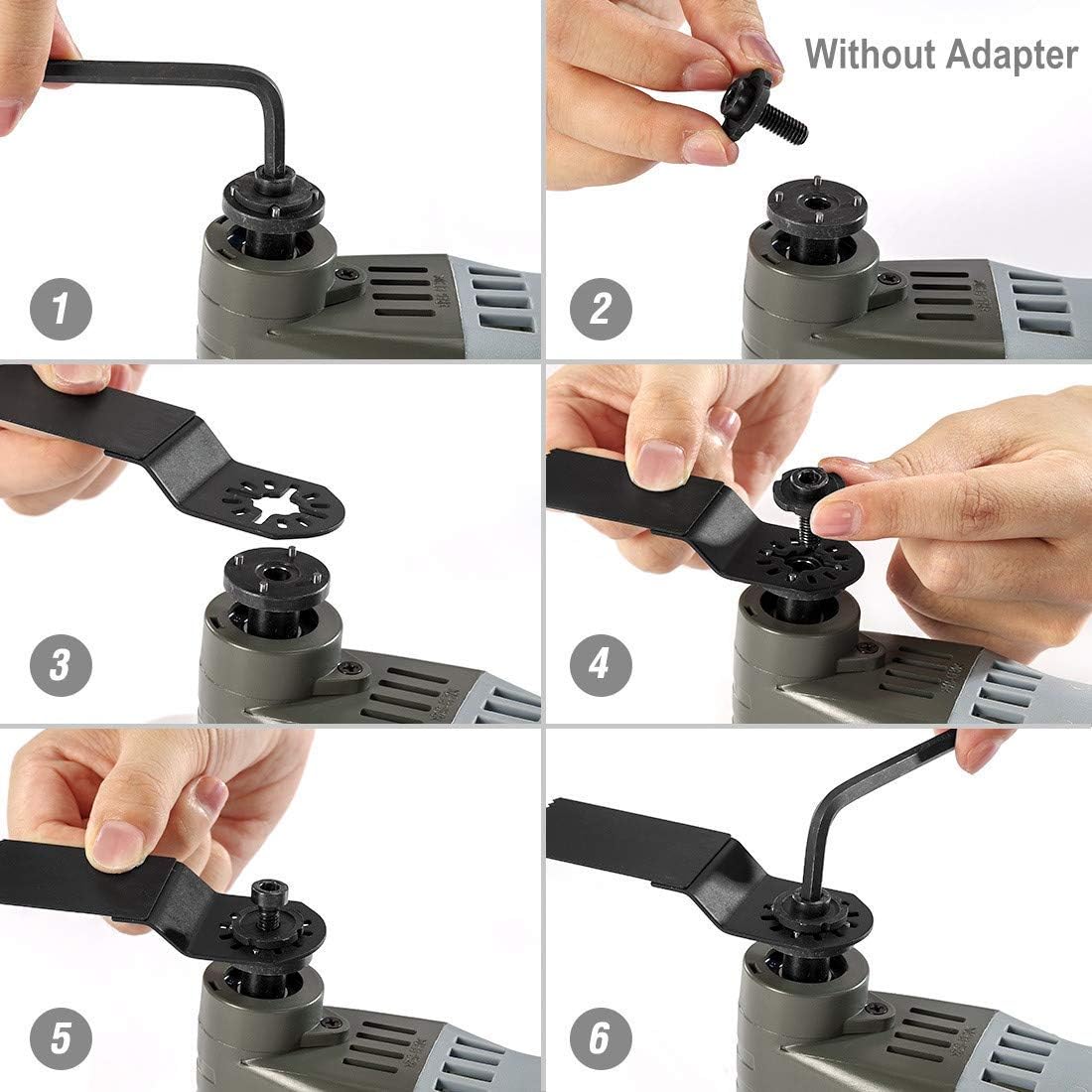 WORKPRO Oscillating Multi Tool, 300W, 6 Variable Speeds 10000-23000rpm ...