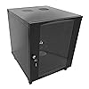15U Rack Wall Mount Network Server Cabinet Rack Enclosure glass Door ...