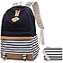 Amazon.com | Abshoo Causal Canvas Stripe Backpack Cute Lightweight Teen ...