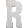 Amazon.com: ABELOTS Large Wood Letter Distressed White Wash Alphabet ...