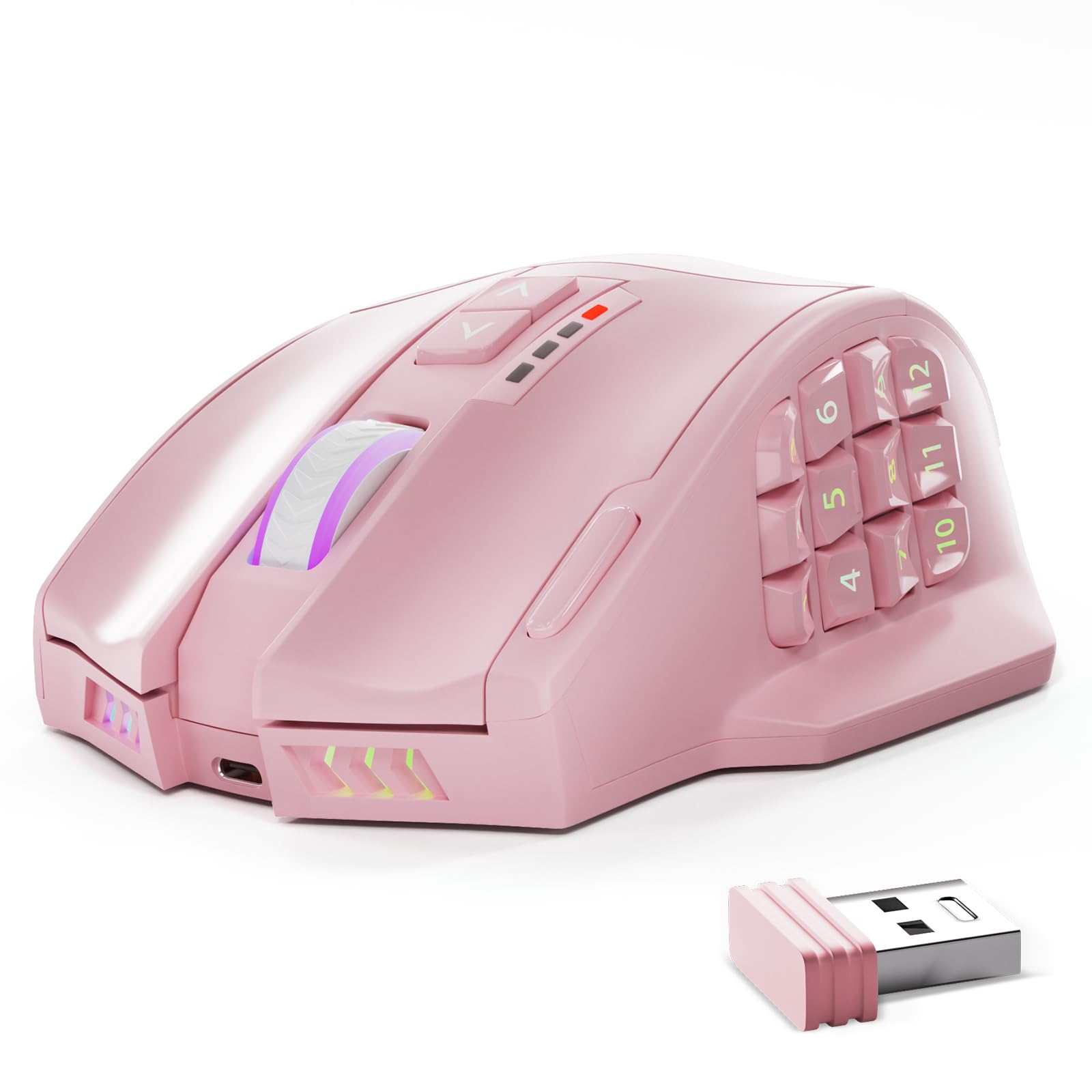 UtechSmart Venus Pro Wireless MMO Gaming Mouse, 16,000 DPI Optical ...