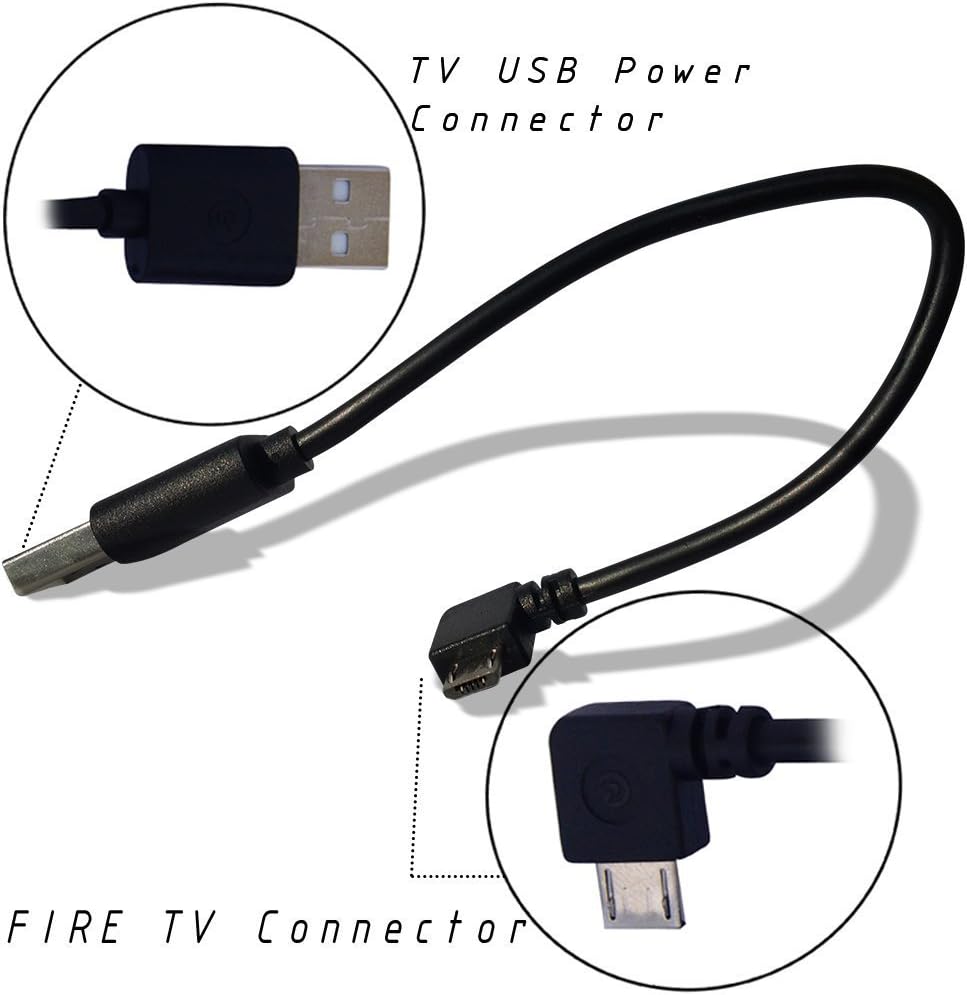 Power Cable For Fire TV Stick (2 Pack). Powers the Fire TV Stick from ...