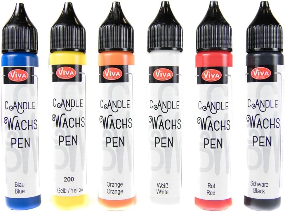 Rainbow wax pens, candle pens, candle liners, set of 6: Amazon.co.uk ...
