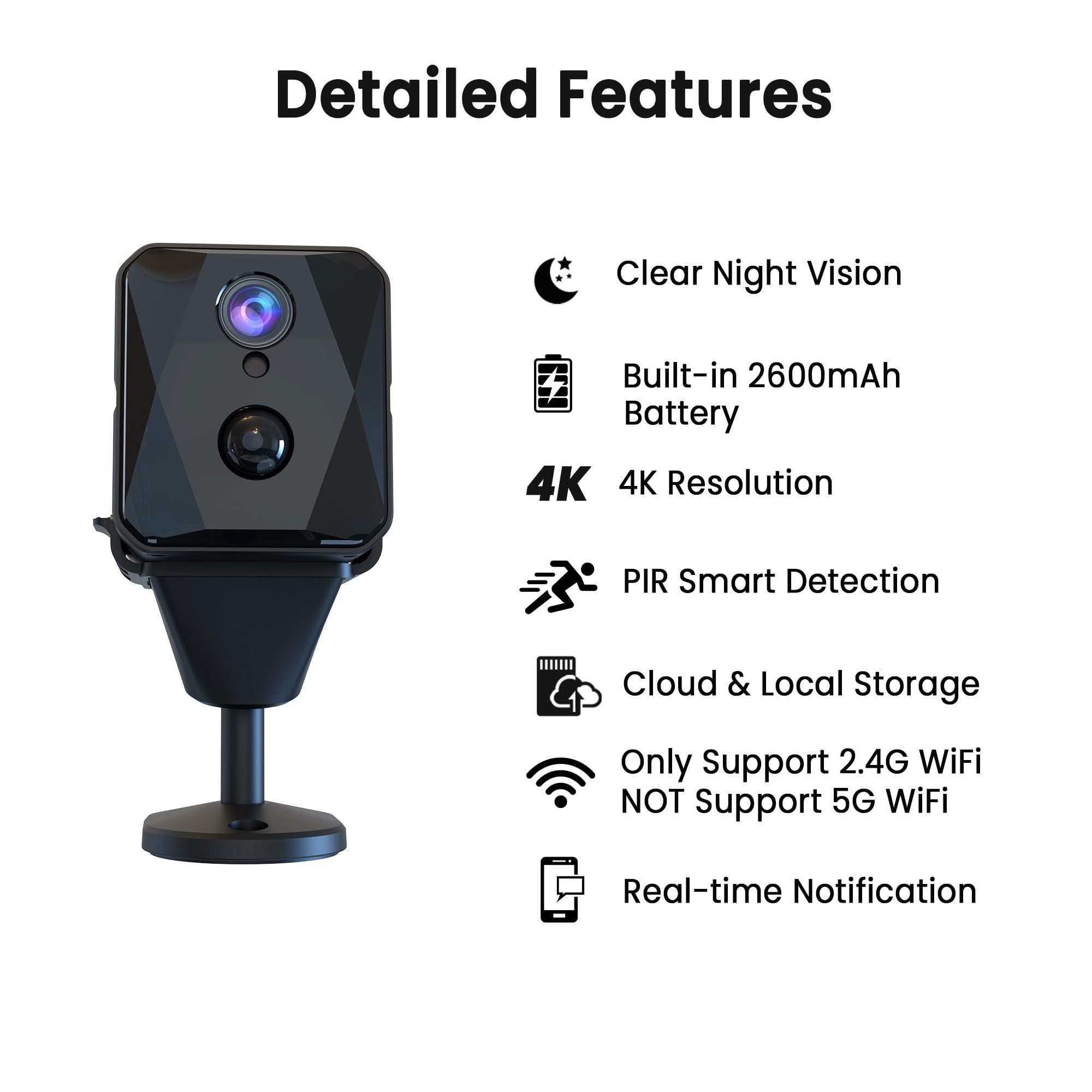 Mua Hidden Camera, 2K FHD WiFi Spy Camera, Mini Camera, Cloud & SD ...