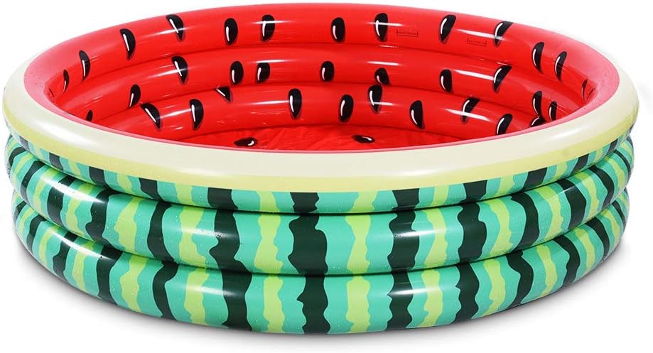 XFlated Kiddie Pool 5 Feet Watermelon Durable Inflatable Pool for Kids ...