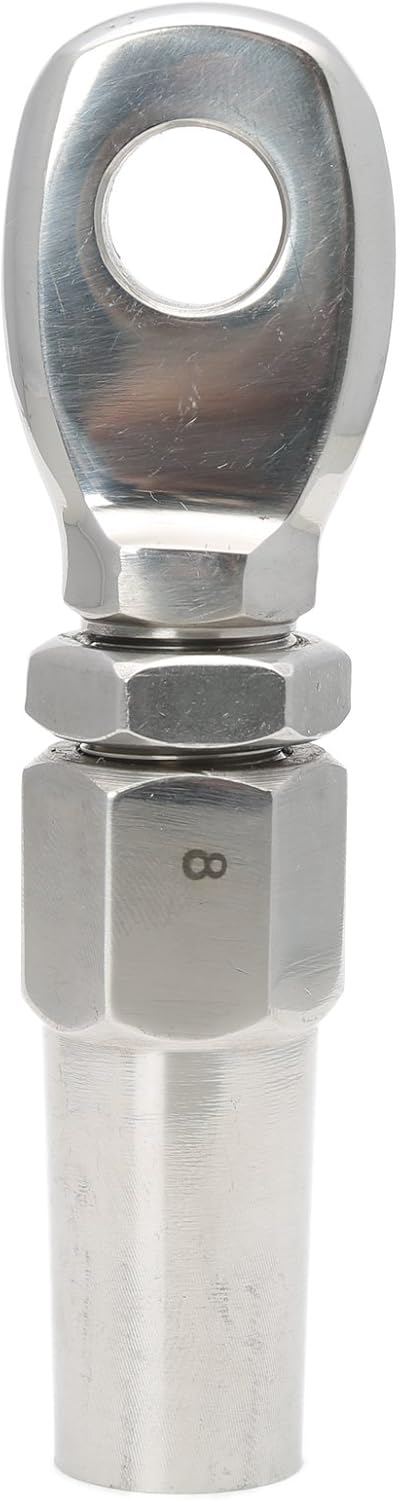 2 X AISI 316 Marine Grade Stainless Steel Swageless Eye Terminal For ...