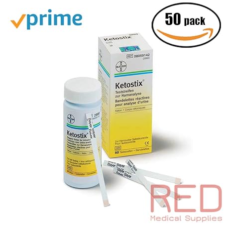 Bayer Ketostix, Reagent Keton Strip - Test Your Urine for Ketones - 50 ...