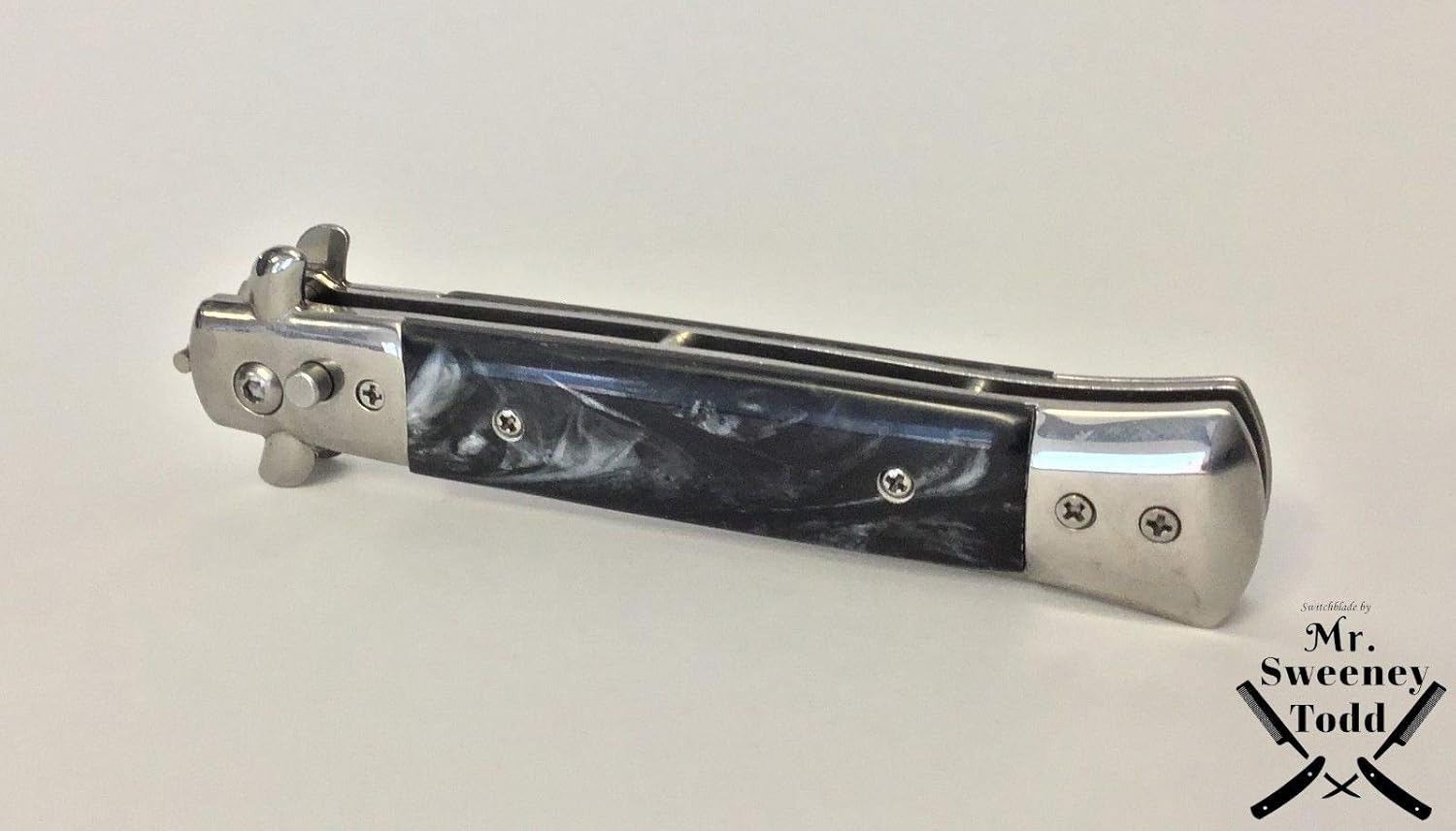 Switchblade Foldable Comb (Black) – Push Button – Mr Sweeney Todd Flick ...