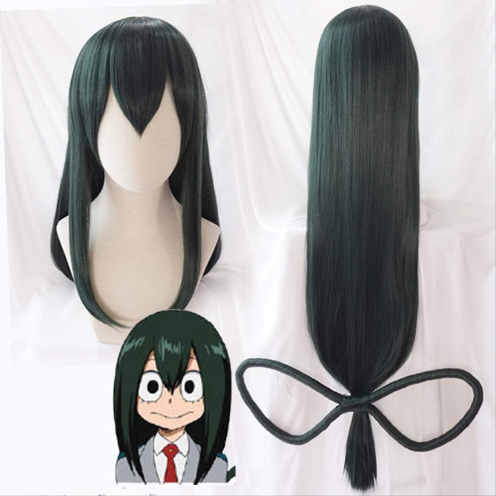 New 100cm/39.37inch My Hero Hero Academia Tsuyu Asui Cosplay Wigs Long ...