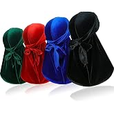Amazon.com: BOBIBI Unisex Velvet and Silky Deluxe Durag for 360 Waves ...