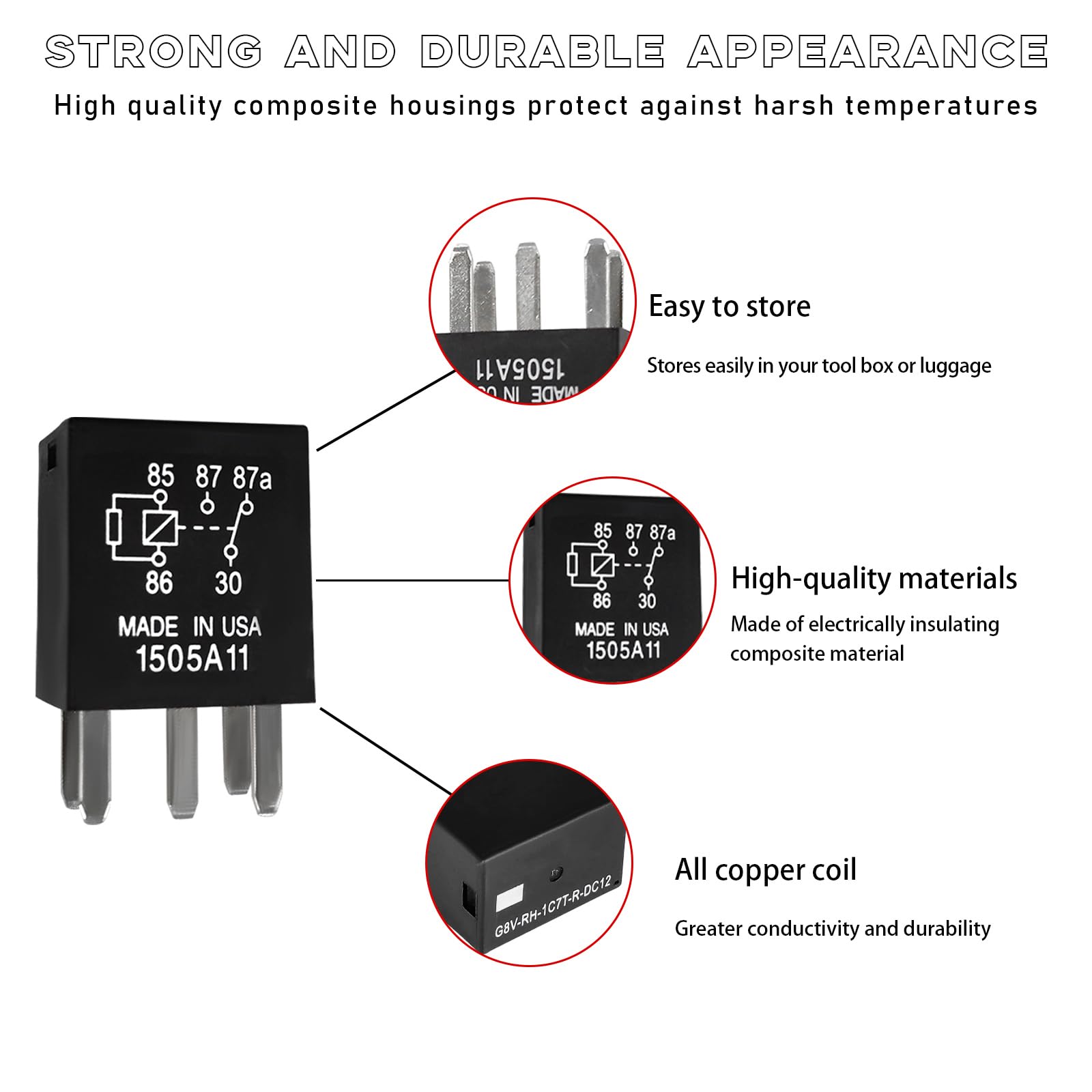 Mua 2PCS 5 Pin Power Relay, Multi Purpose Auto Fuel Pump Relay ...
