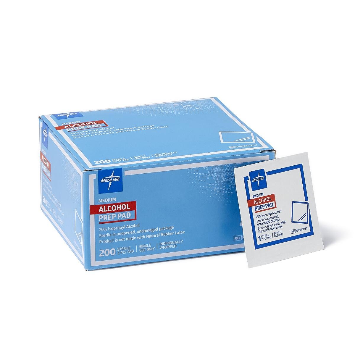 Medline - MDS090735Z Sterile Medium Prep Pads 70% Isopropyl Alcohol ...
