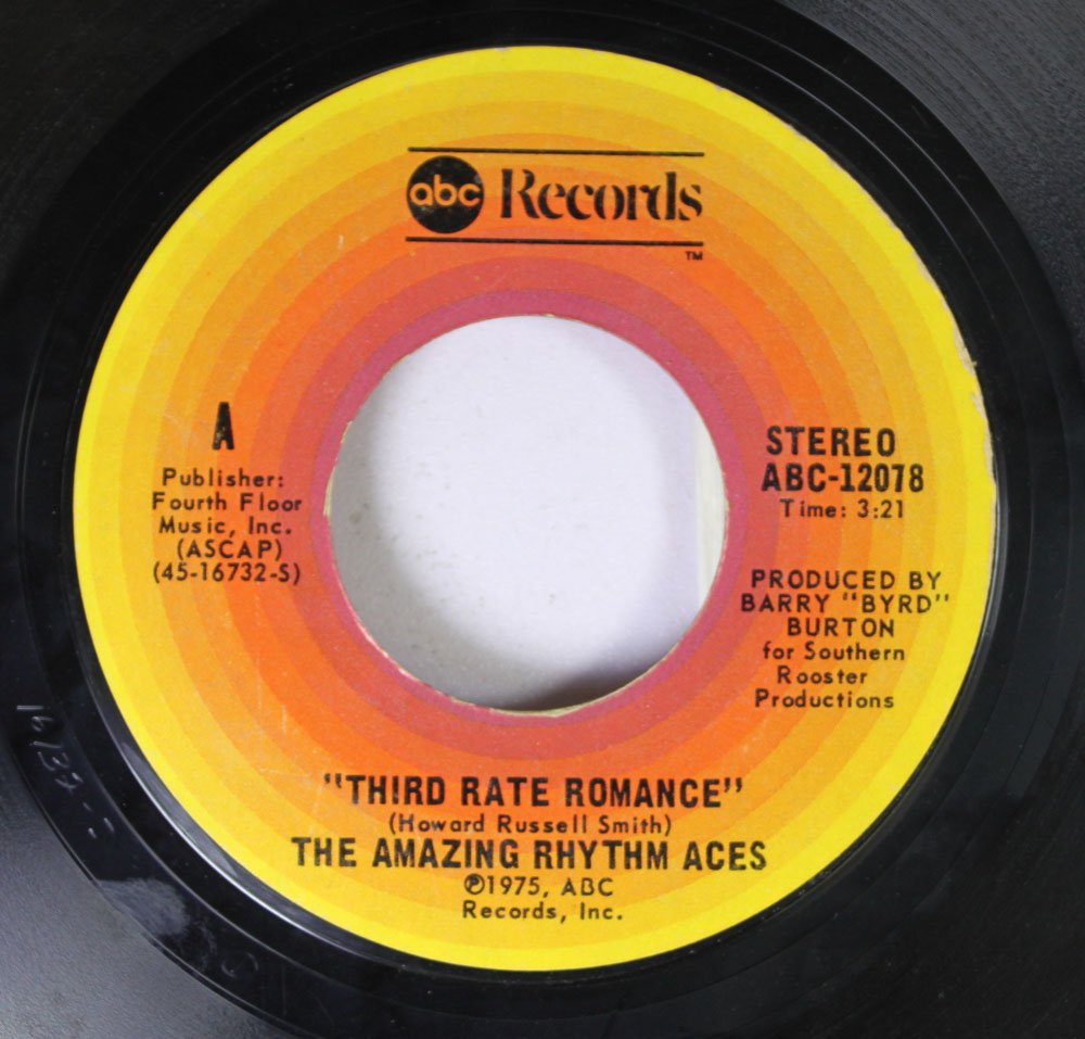 The Amazing Rhythm Aces - The Amazing Rhythm Aces 45 RPM Third Rate ...