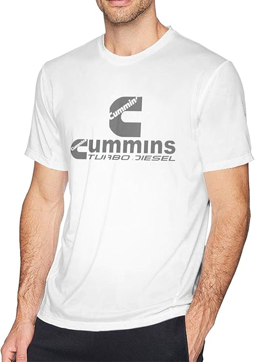 Amazon.com: Honshang White Tshirt Cummins T Shirt for Mens Breathable ...