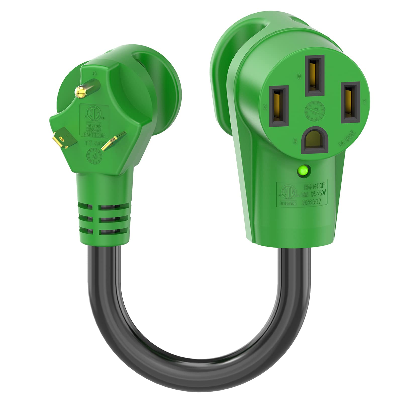 RVMATE 30 Amp to 50 Amp RV Adapter, ETL Listed 30 to 50 Amp RV Adapter ...