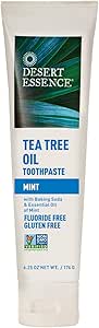 Amazon.com: Desert Essence Tea Tree Oil Toothpaste - Mint - 6.25 Ounce ...