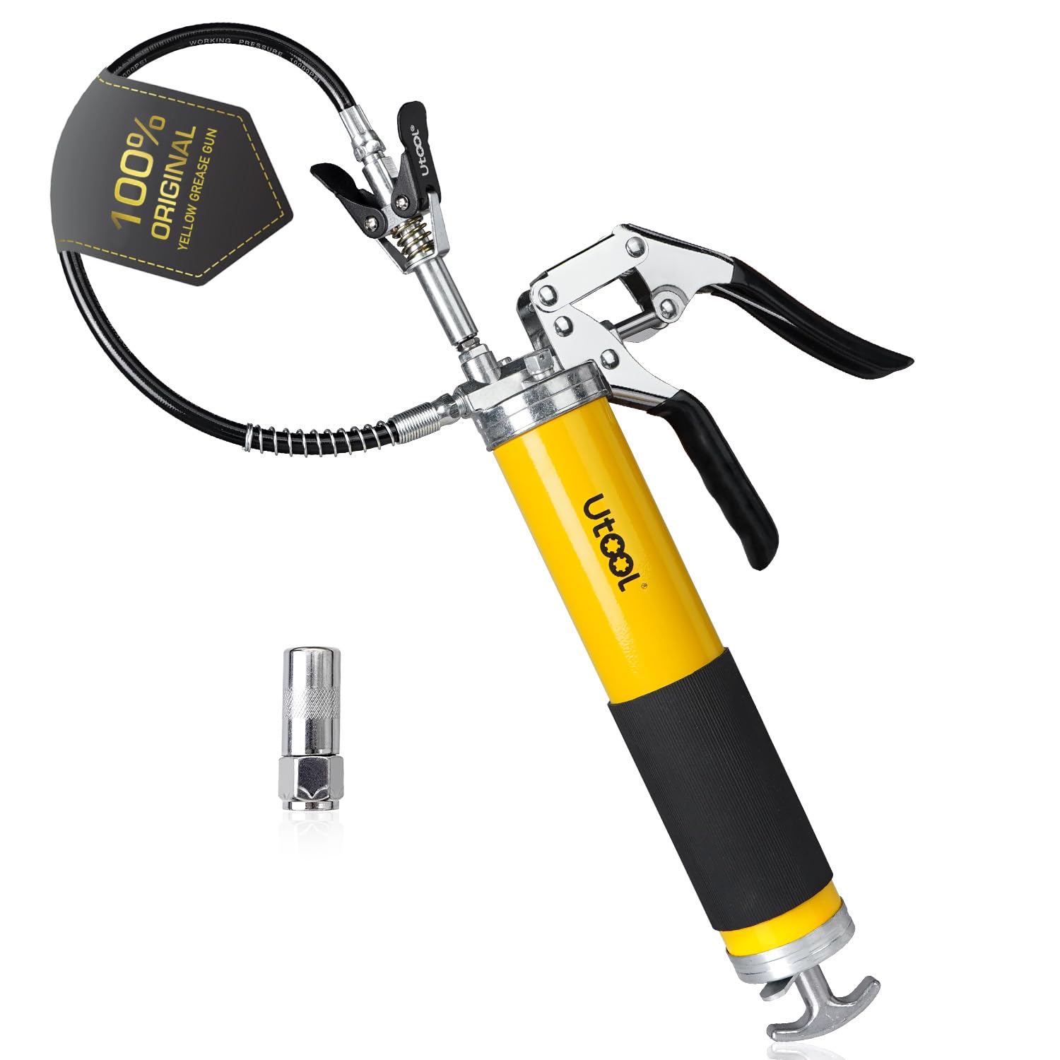 UTOOL Grease Gun, 8000 PSI Heavy Duty Pistol Grip Grease Gun Kit with ...