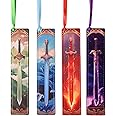 Amazon.com: ZQZYMXQ 4Pcs Leather Sword Bookmarks for Men, Cool Fantasy ...