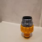 Hozelock Kitchen Tap Connector with a 24mm male head - Yellow: Amazon ...