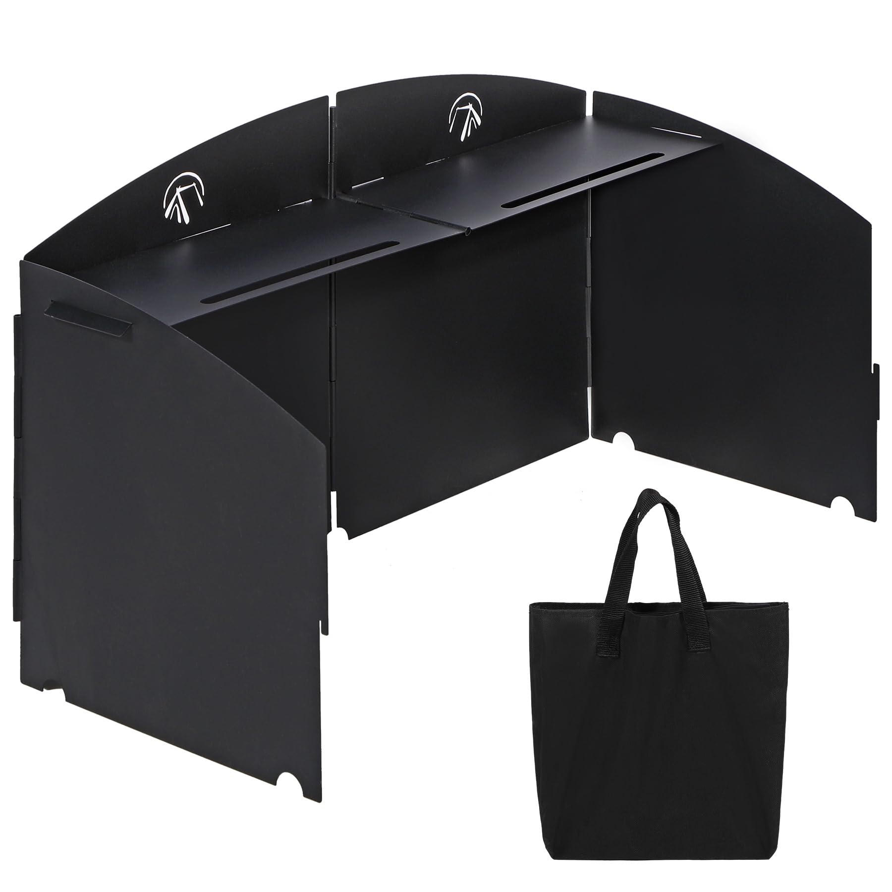 REDCAMP 4 Plates Camping Stove Windscreen, Outdoor Iron Folding Stove ...