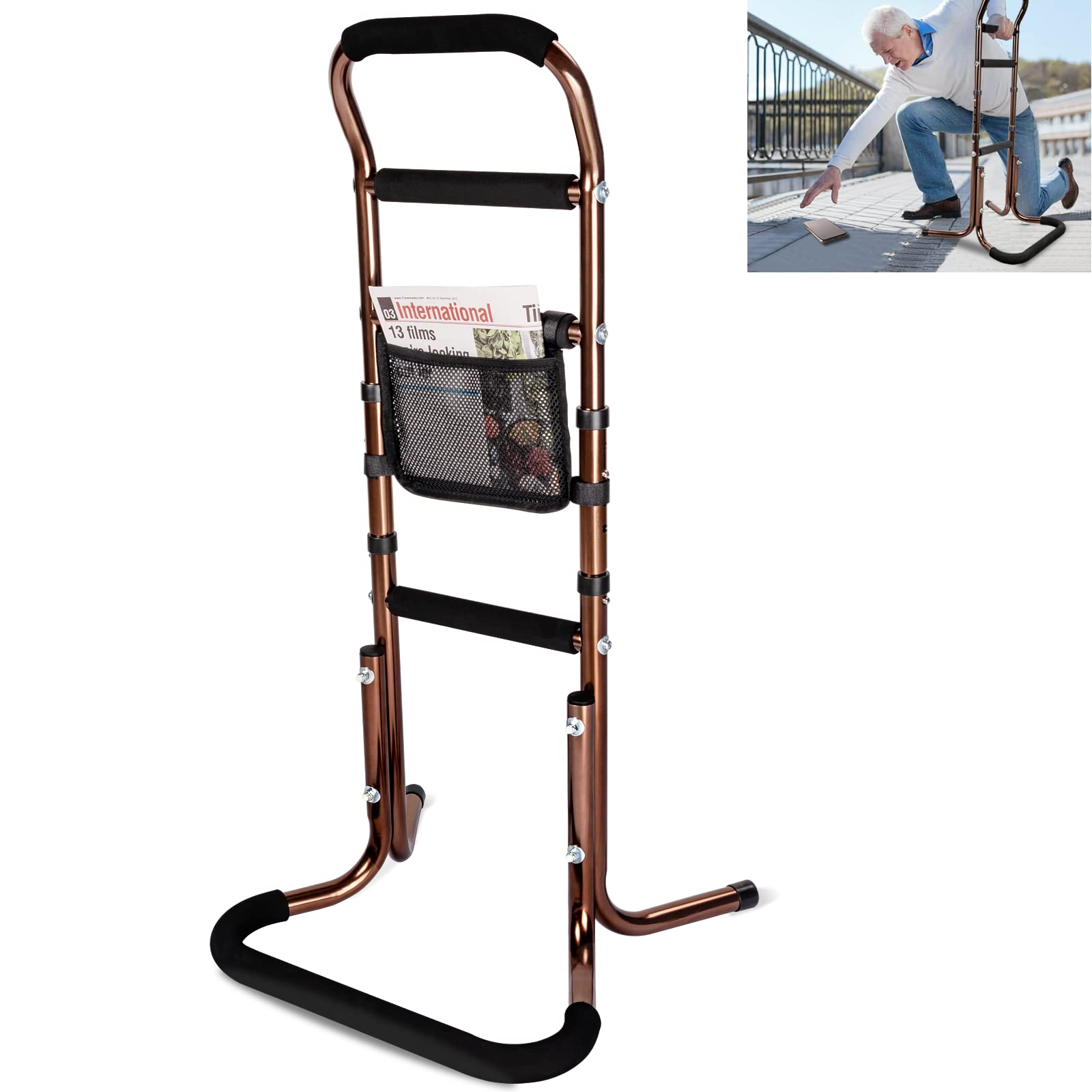 HEPO Chair Stand Assist for Elderly with Sturdy Base, Adjustable Height ...