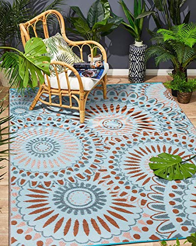 SMM005 Reversible Indoor/Outdoor Plastic Rugs,Easy to Clean Outdoor ...