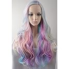 Amazon.com: Cying Lin Short Wavy Curly Women Wigs Rainbow Colorful Wig ...