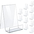 Amazon.com: 12 Pack Display Stand with Ledge, Acrylic Book Display ...