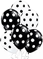 Amazon.com: 24 Assorted Black and White Polka Dot Balloons!: Kitchen ...