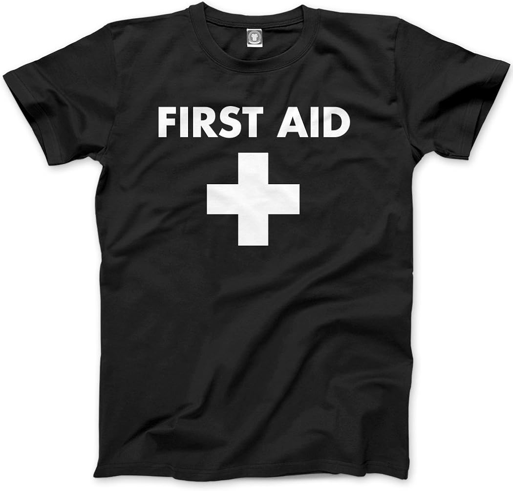 HotScamp First Aid - First Aider - Mens Unisex T-Shirt: Amazon.co.uk ...