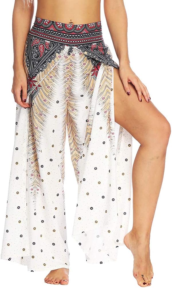 Truwelby Womens Boho Harem Hippie Bohemian Pilates Yoga Pants Casual ...