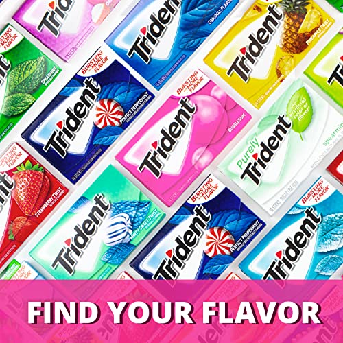 Trident Bubblegum Sugar Free Gum, 60 Packs of 14 Pieces (840 Total ...