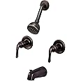 Trim Kit for 2-handle Shower & Tub Valve, Fit Delta, Peerless Washerless Shower, with Metal ...