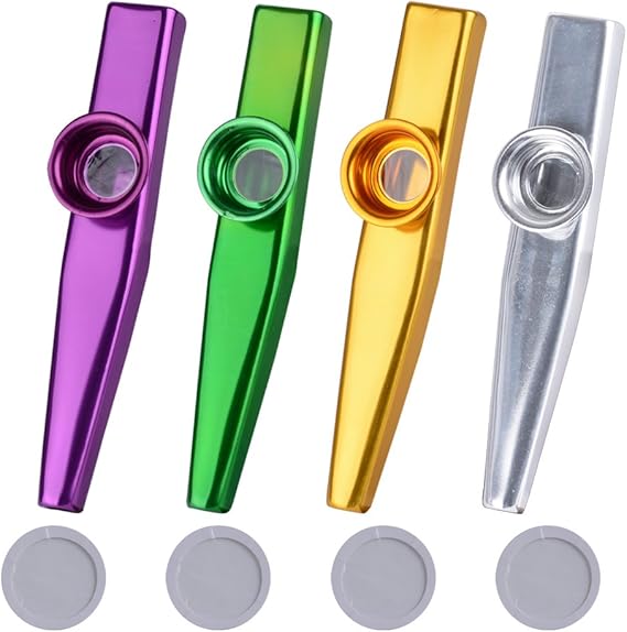 4Pcs Kazoo Mirlitón de Metal 4 Colores: Amazon.es: Instrumentos musicales