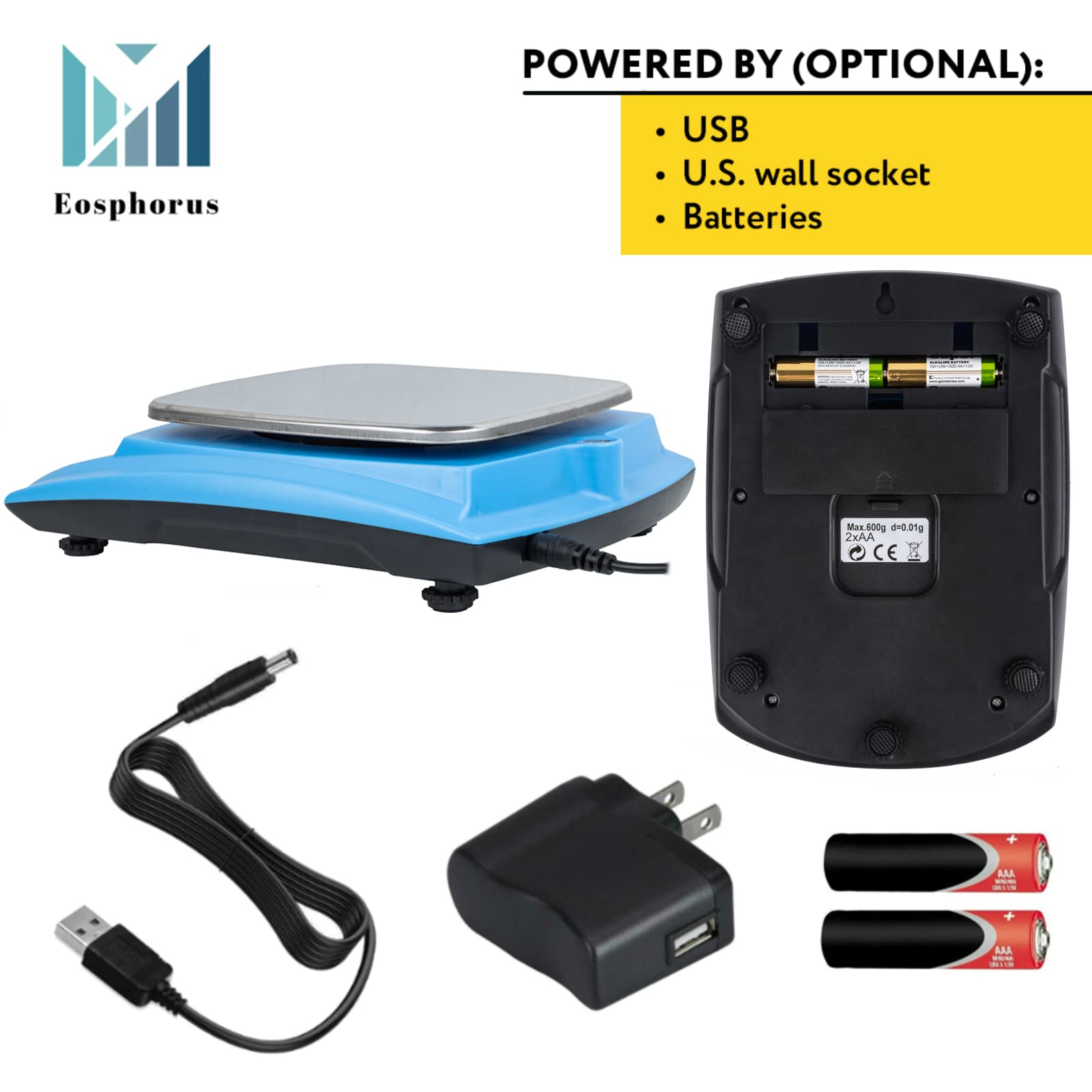 Eosphorus Science Digital Scale Laboratory Balance Chemistry Lab Gram Scale 0.01g Accuracy ...