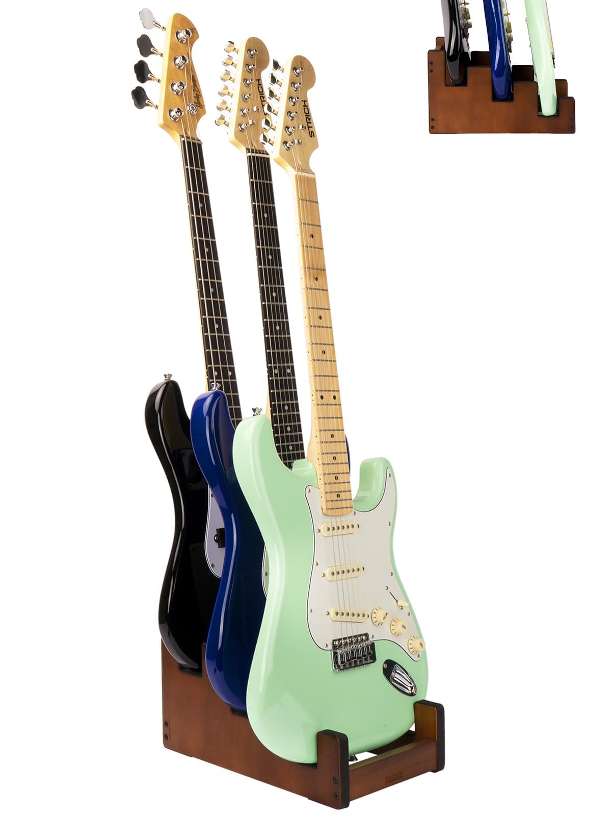 Mua STRICH Wooden Guitar Stand for Multiple Guitars, 3-Holder, Front ...