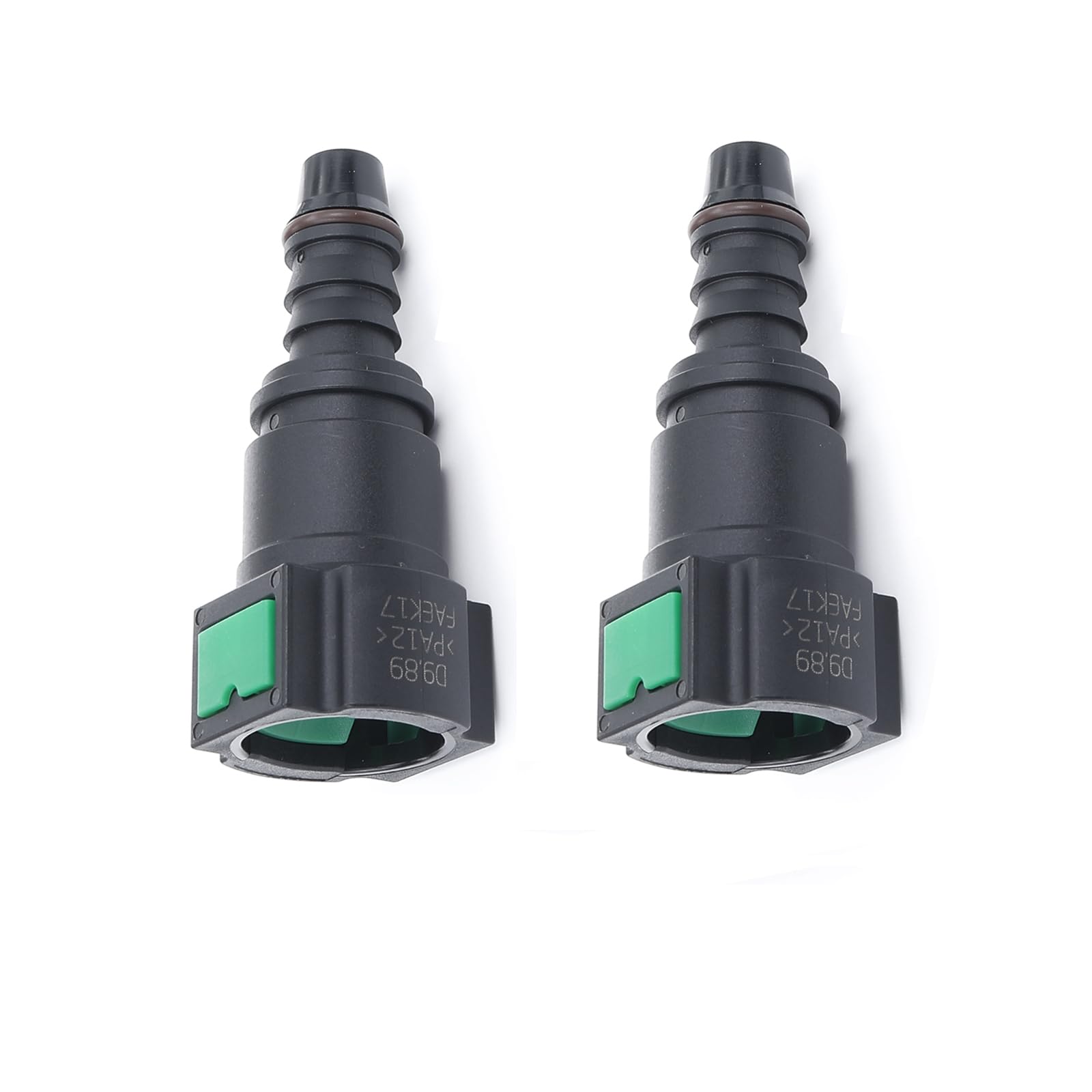 AC PERFORMANCE Plastic Fuel Quick Connector Female 9.89mm Tube To Male 3/8" Barb, Pack Of 2 on ...