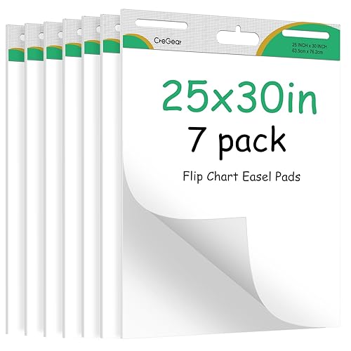 CREGEAR Chart Paper Large Sticky Notes Super Sticky Easel Pads 25 x 30 ...