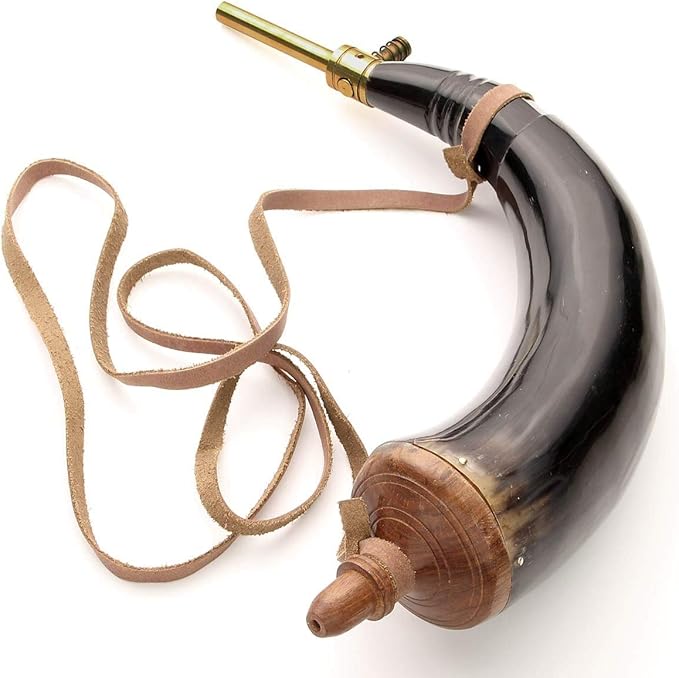 Amazon.com: Windlass Hand Carved Genuine Gun Powder Real Horn with ...