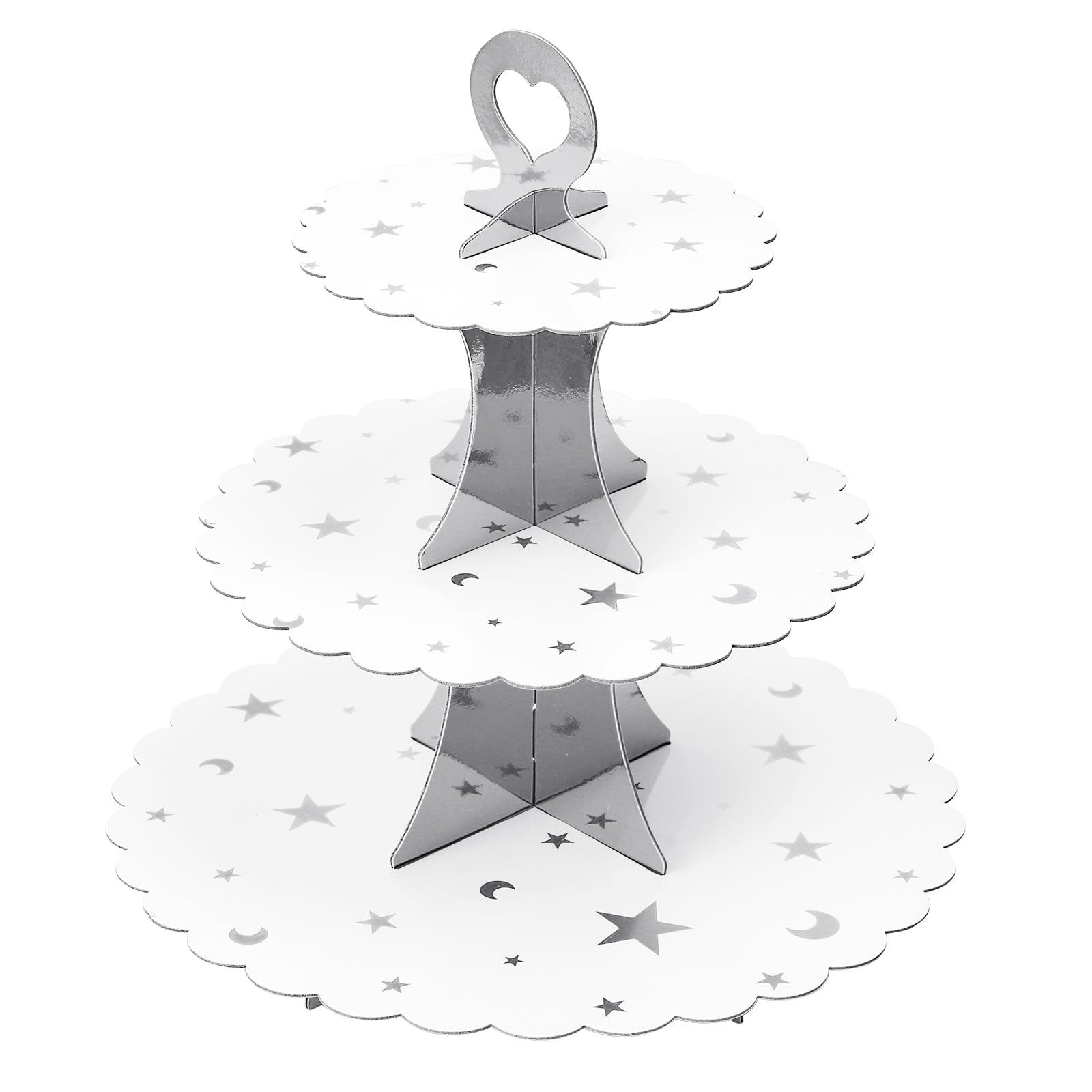 Soleebee 3-Tier Cupcake Stand, Cardboard Cupcake Tower, Dessert Cup ...
