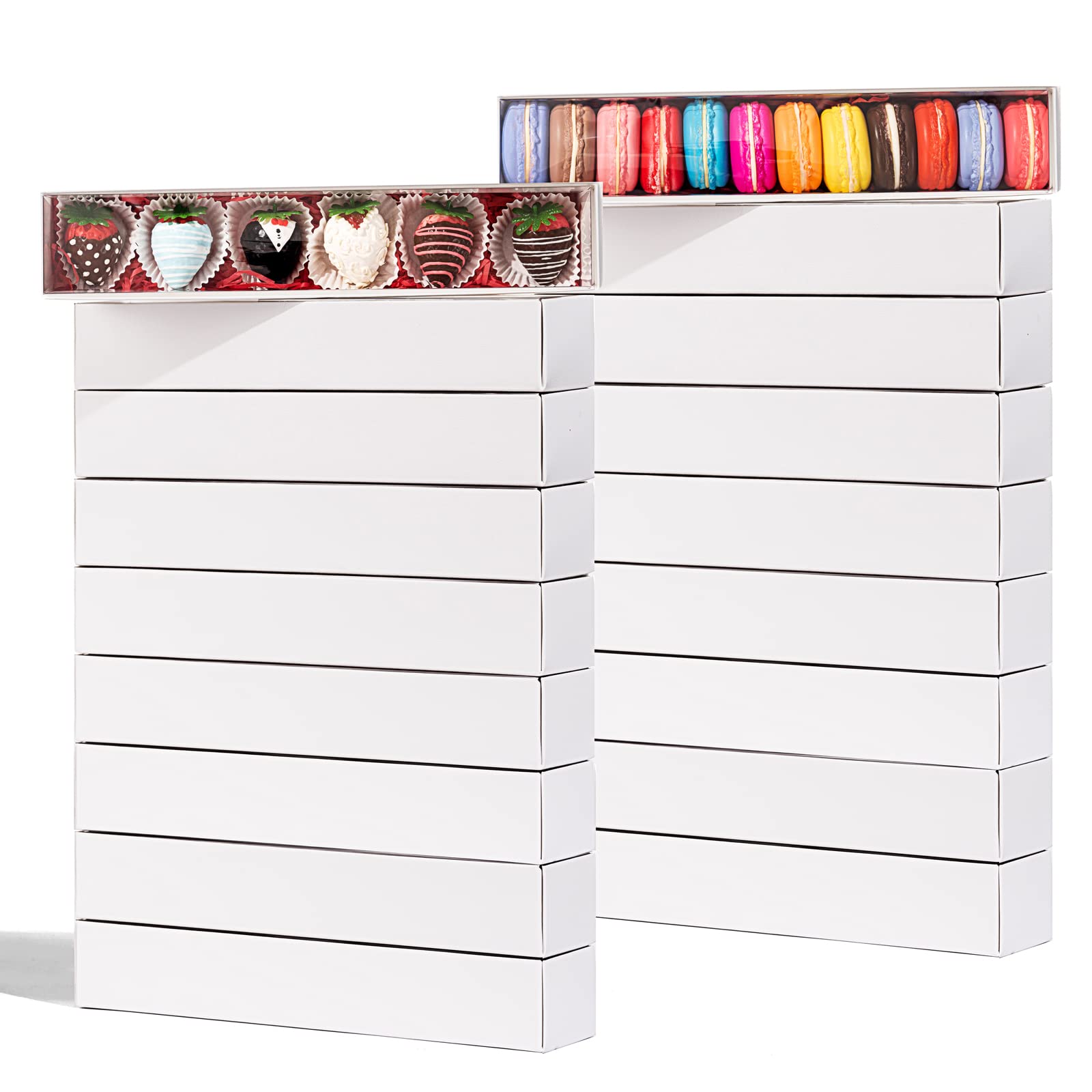 SLShePack 20Pack 12x2¼x2 Inches Chocolate Covered Strawberries Boxes ...