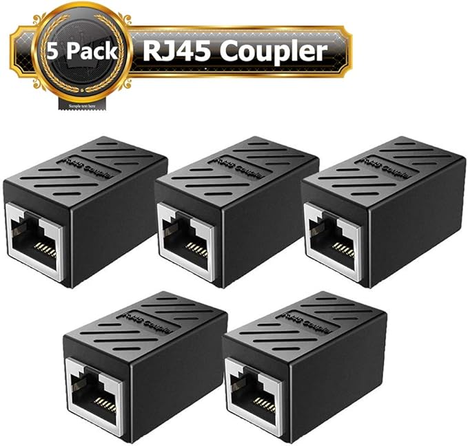 Lot de 5 Coupleur RJ45 Cat7 Blindé Connecteur Ethernet 8P8C Ethernet ...