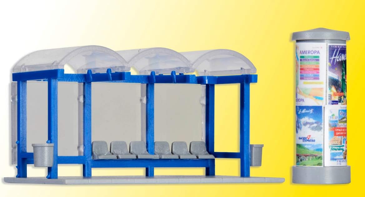 H0 Decoration set bus stop: Amazon.co.uk: Toys & Games