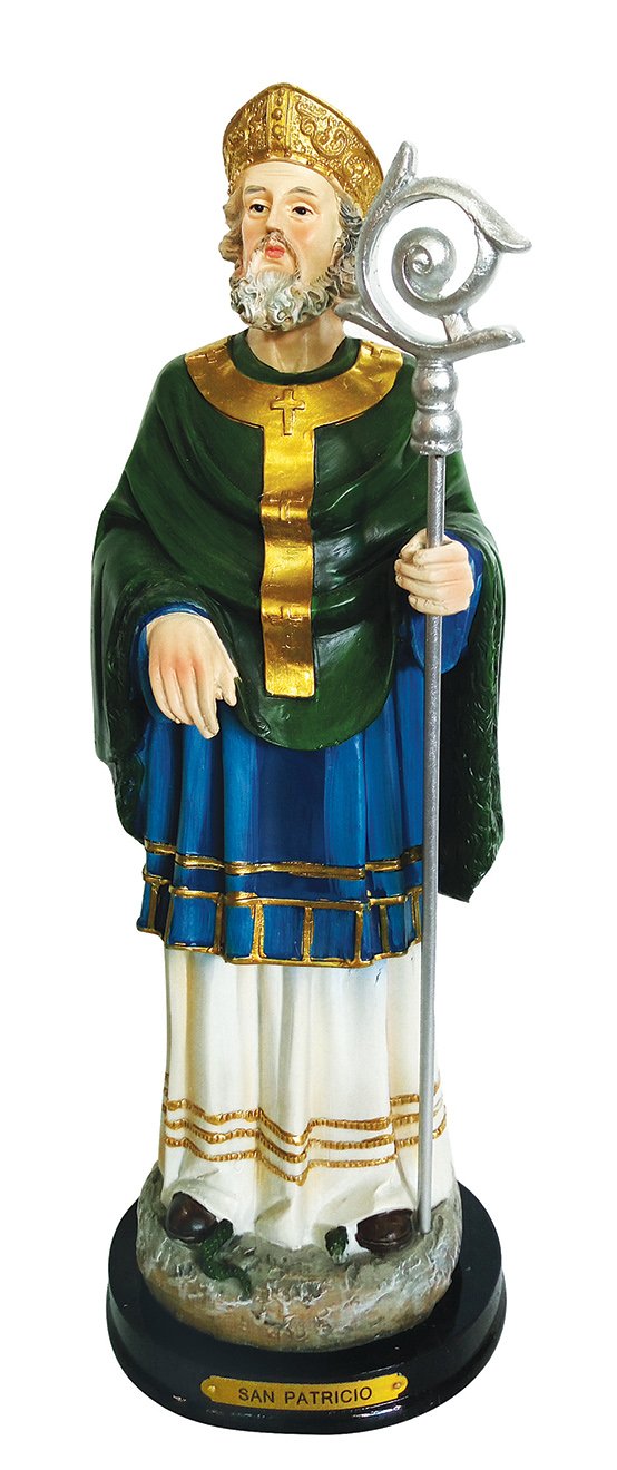 Amazon.com: St. Patrick Statue San Patricio Saint Patrick Holy Figurine ...