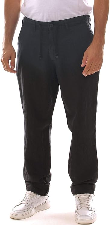 X-Cape Pantalone Baggy Uomo in Misto Lino con Coulisse: Amazon.it ...