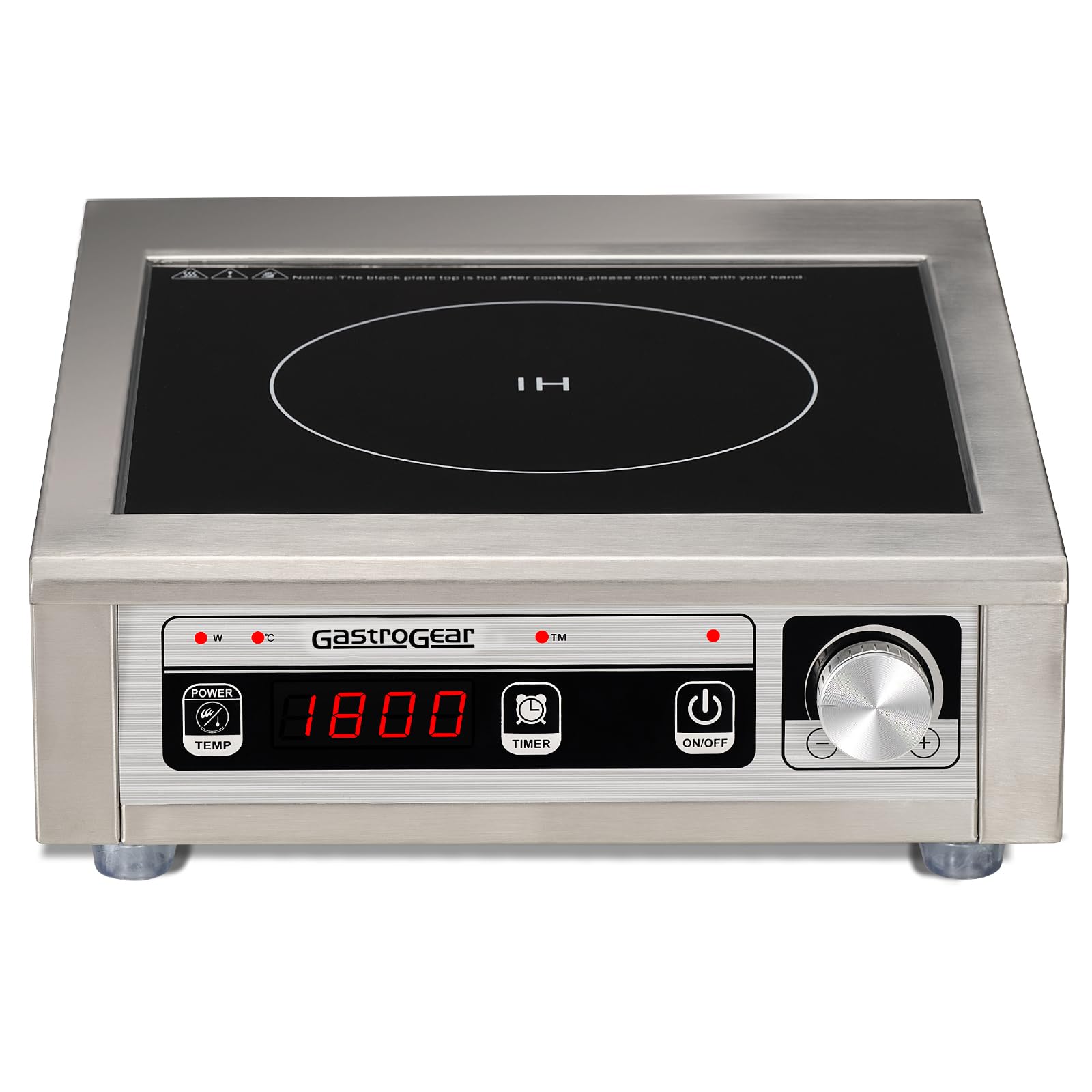 GastroGear Commercial Grade Induction Cooktop 1800W/120V Portable ...