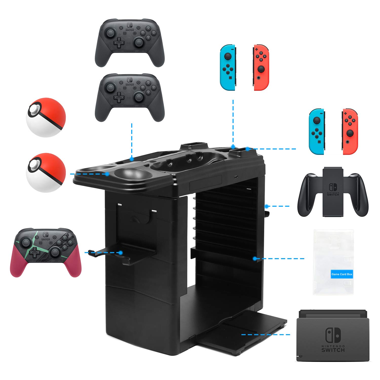 Multifunctional Detachable Station Dock Charger and Storage for ...