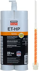 Amazon.com: Simpson Strong-Tie ET-HP22-N 22oz Epoxy Anchoring Adhesive ...