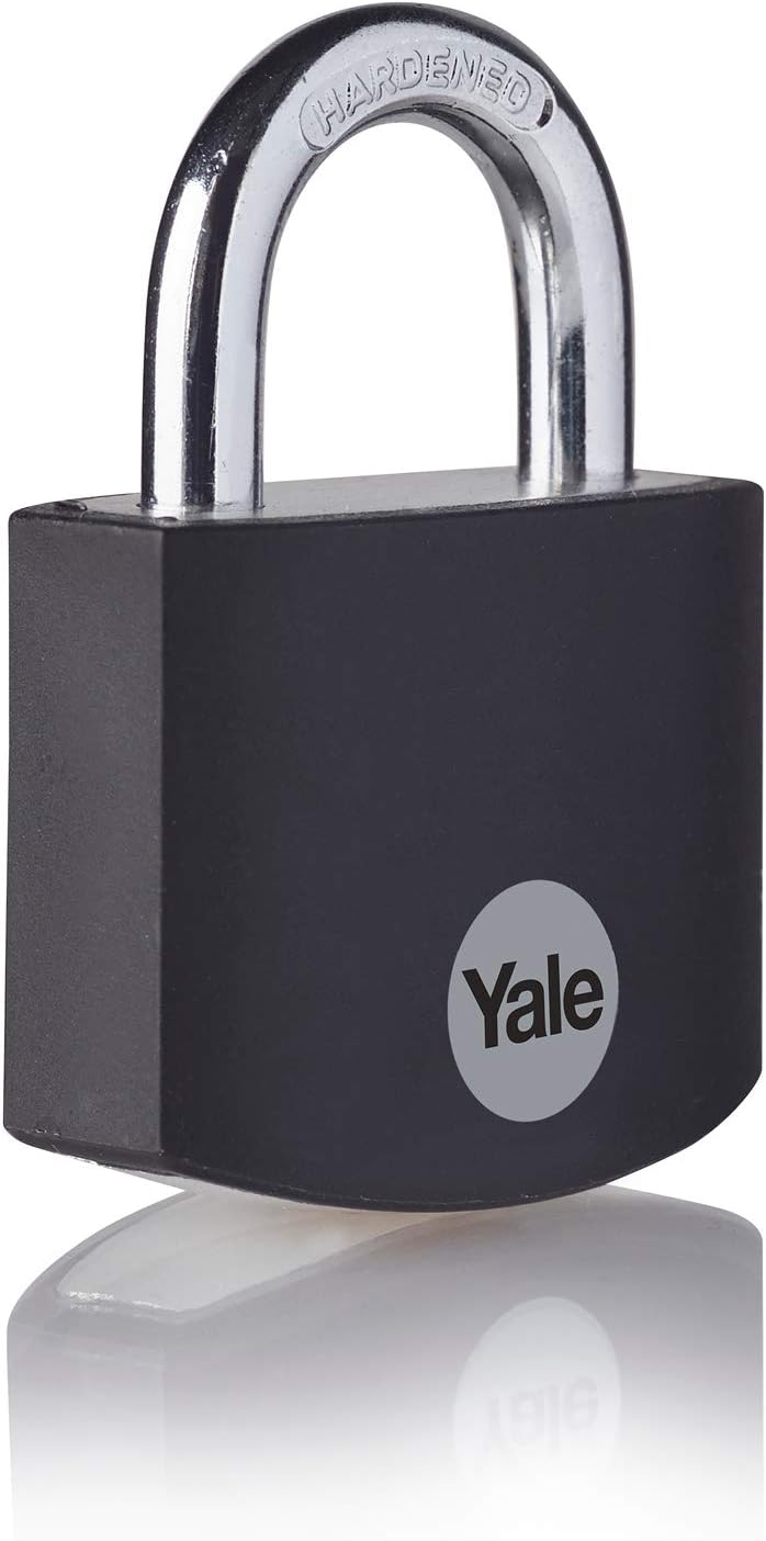Yale YE3B/38/119/1/BK – Black Aluminium Padlock (38 mm) – Indoor Lock ...