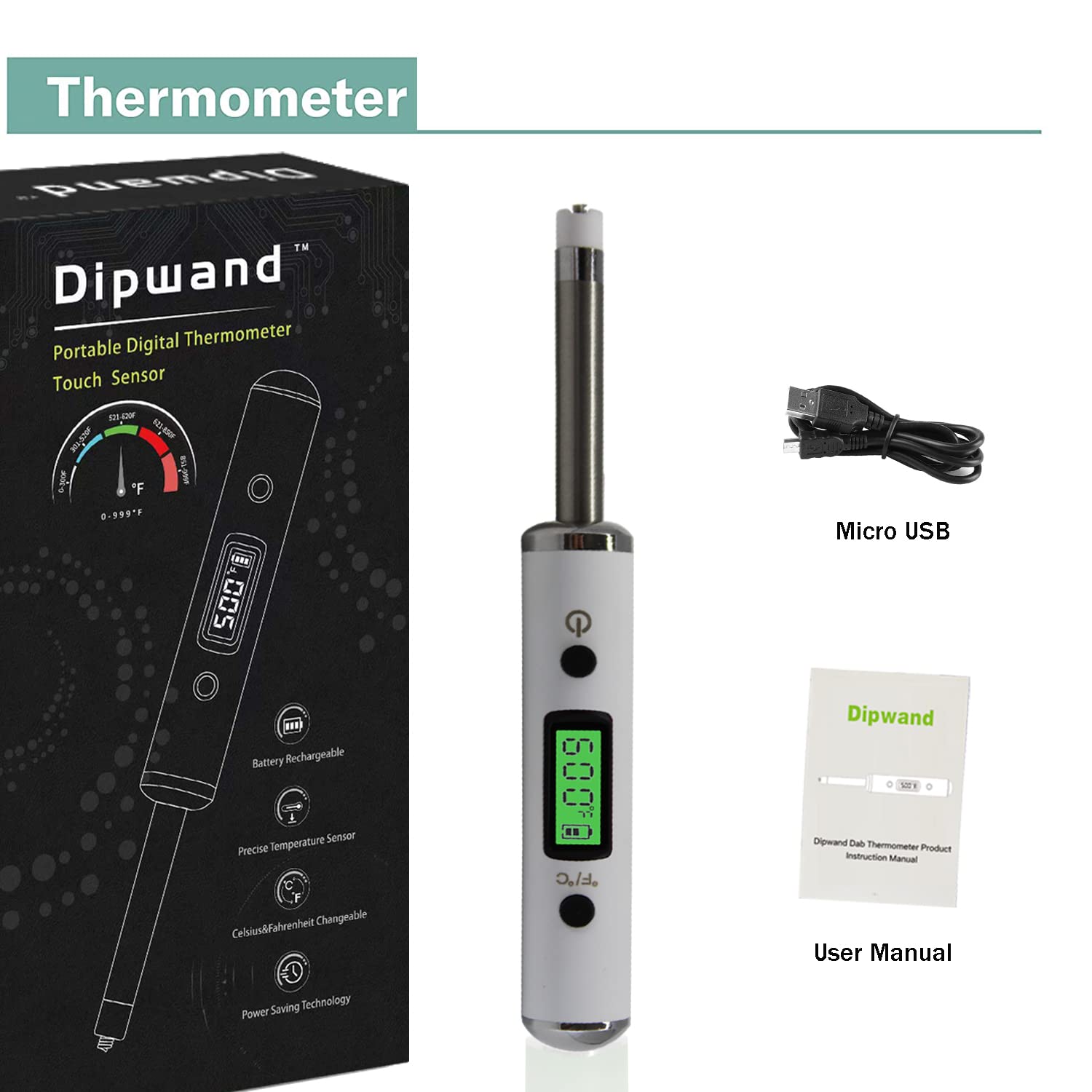 Mua Dipwand Temperature Reader, with 2.1 inch Long Probe Sensor ...